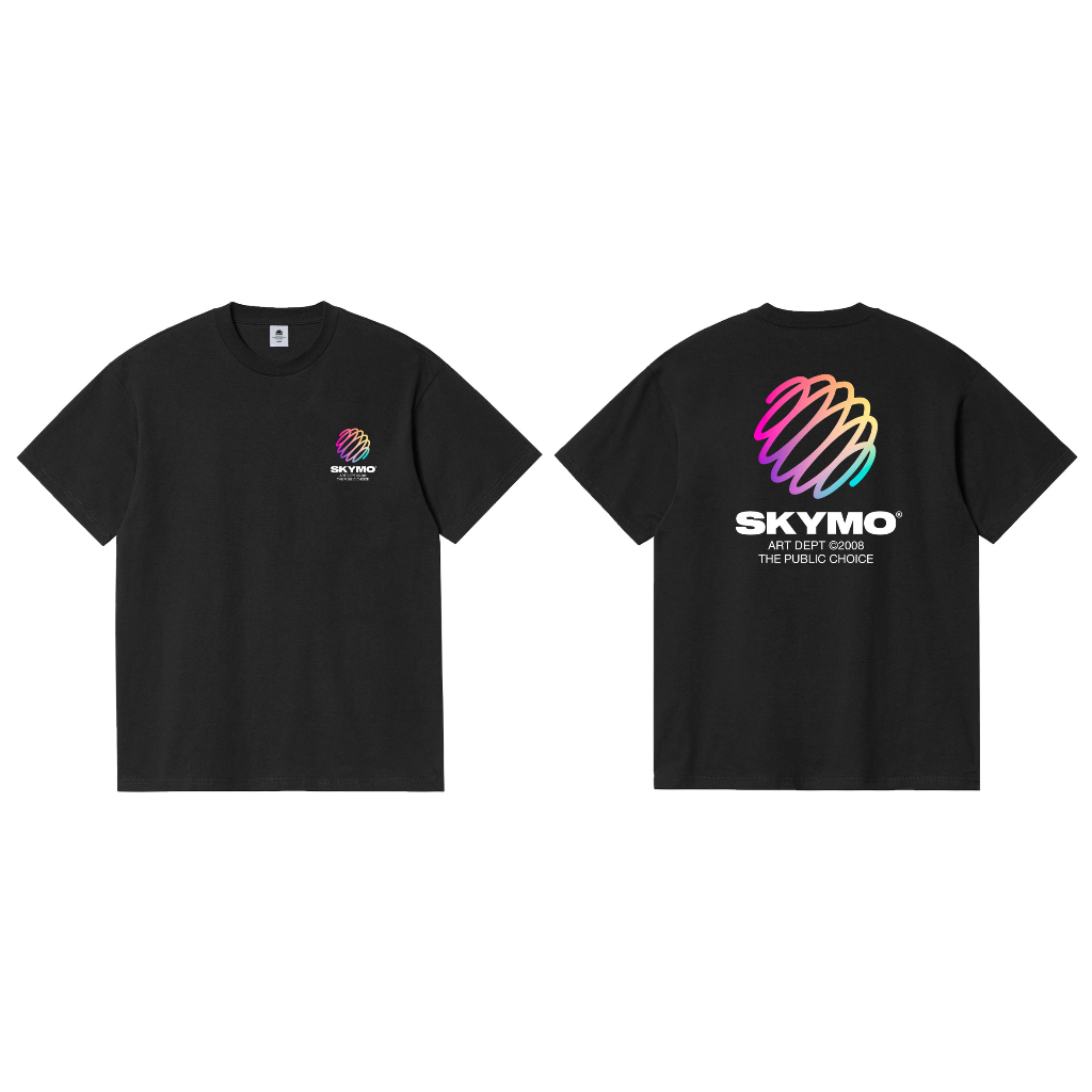 Skymo Apparel เสื้อยืดเกลียวสีดํา | Shopee Thailand