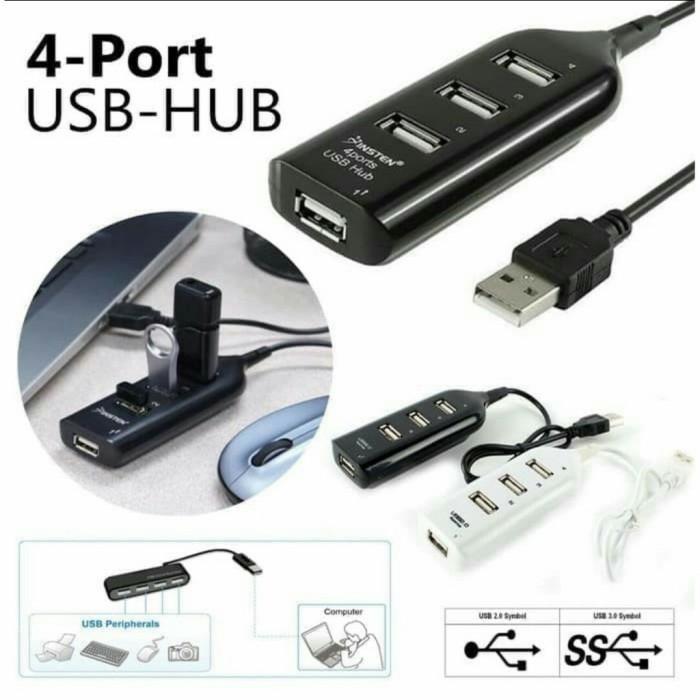 Usb Hub 4 พอร์ต 4 IN 1 สาย USB TERMINAL USB PORT 2.0 สายแล็ปท็อปอุปกรณ์ ...