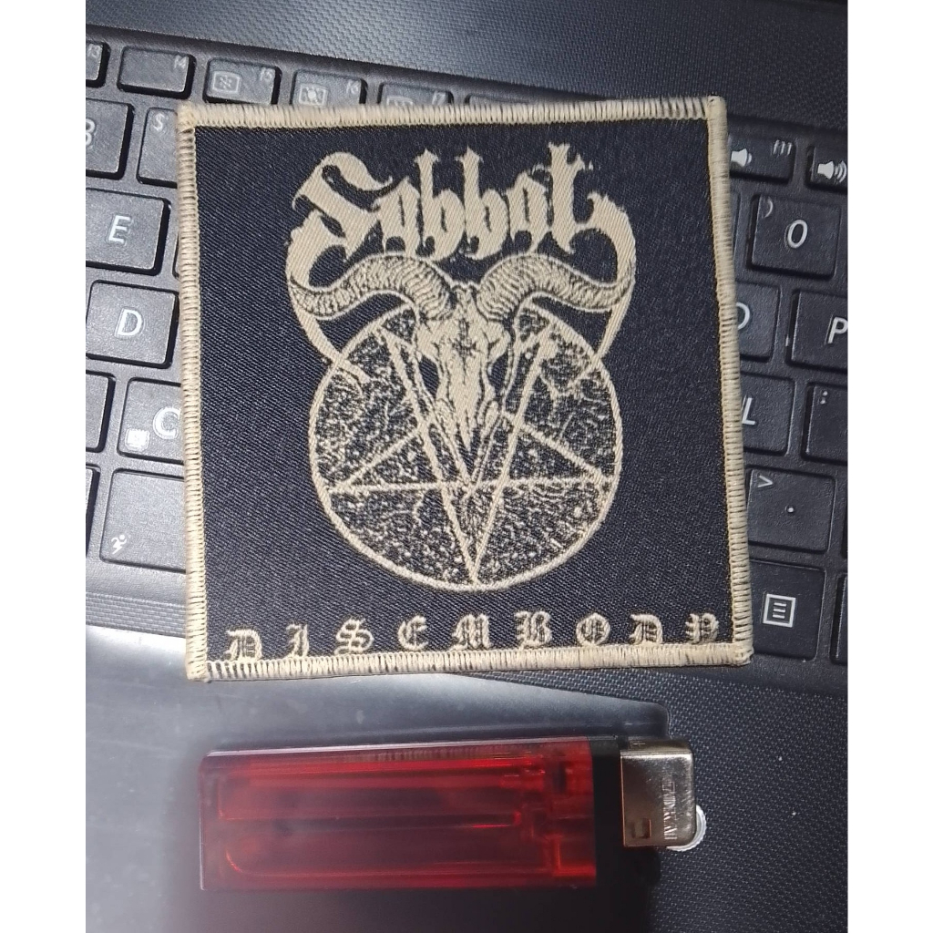 Sabbat -Disembody - แผ่นแพทช์ผ้าทอ - ตราสัญลักษณ์ - ป้ายดนตรีโลหะ - วง ...