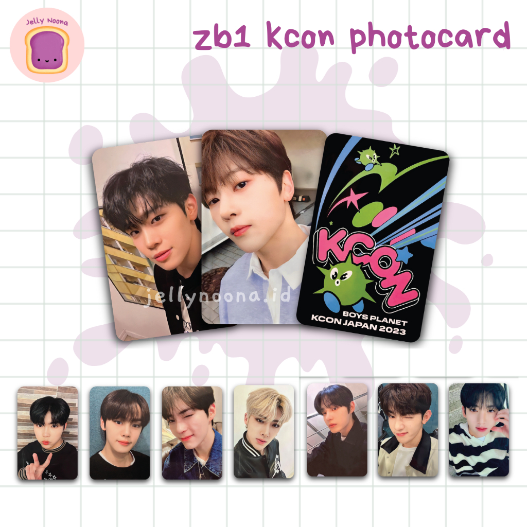 โฟโต้การ์ด Zerobaseone ZB1 Kcon Japan - Seok Matthew Sung Hanbin Zhang Hao Han Yujin Kim Jiwoong ...