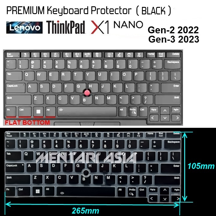 Lenovo ThinkPad X1 Nano Gen-2 Gen-3 Keyboard Protector - พรีเมี่ยมแบล็ค ...