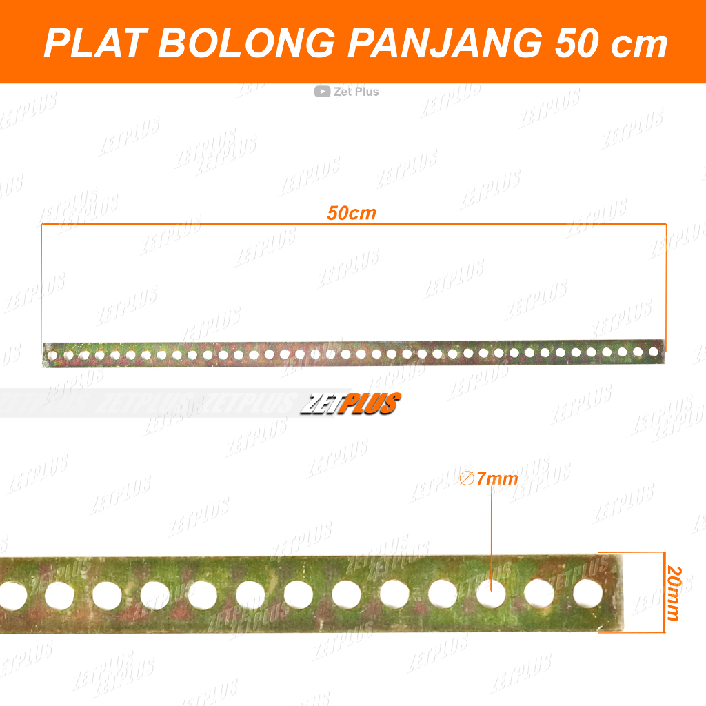 BOLONG PLATE 50cm LONG / ขายึดรูอเนกประสงค์-เหล็ก/มอเตอร์ไซค์-รถยนต์ ...