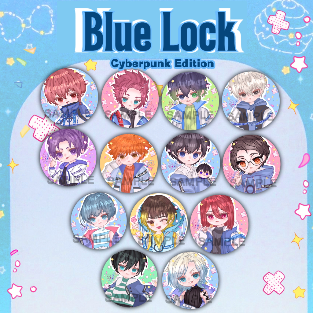 หมุดปุ่มกด Bluelock Cyberpunk โดย onintwin / Pocket Mirror Bluelock ...