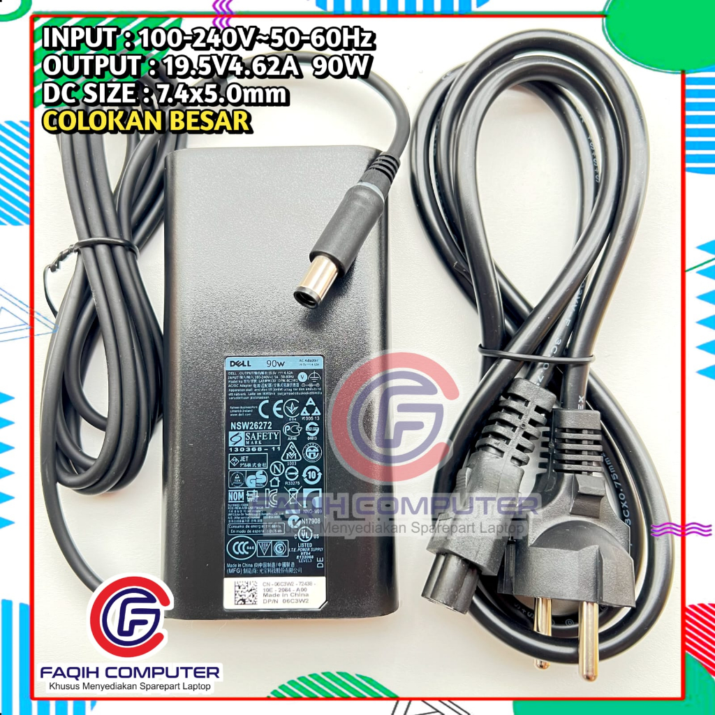 อะแดปเตอร์ชาร์จ ของแท้ DELL Latitude E6410 E6420 E6430 E6430s 19.5V4.62A 90 วัตต์ | Shopee Thailand