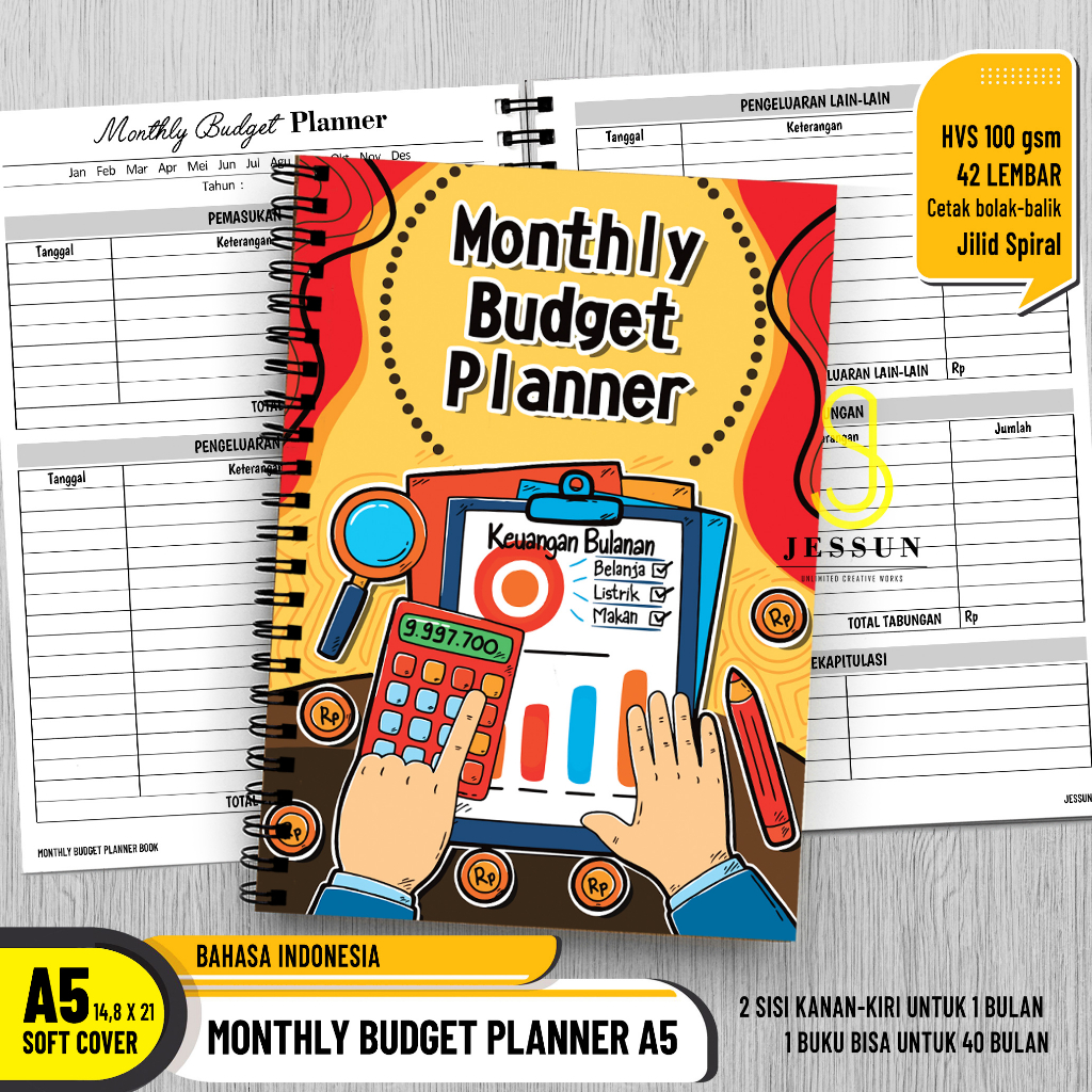 Budget PLANNER MONTHLY A5 MONTHLY Recap | Shopee Thailand