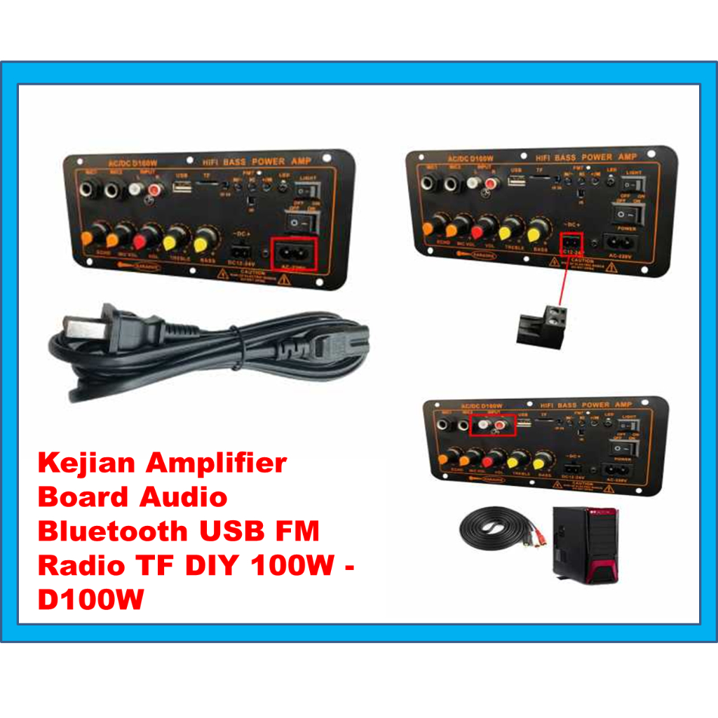บอร์ดขยายเสียง 100W บลูทูธ USB วิทยุ FM TF DIY 100W - D100W | Shopee Thailand