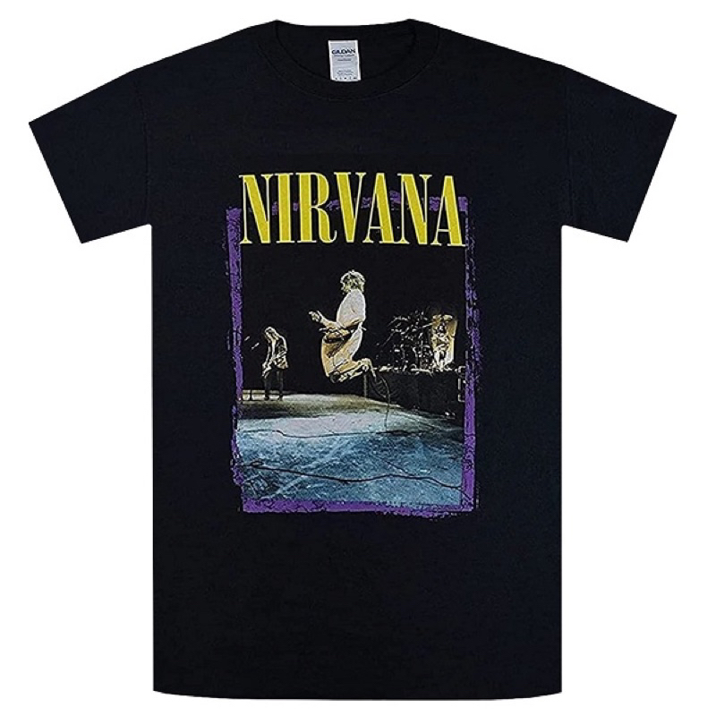 Nirvana STAGE JUMP BAND เสื้อยืด/CURT COBAIN เสื้อยืด/NIRVANA NEVERMIND เสื้อยืด/NIRVANA BLEACH ...