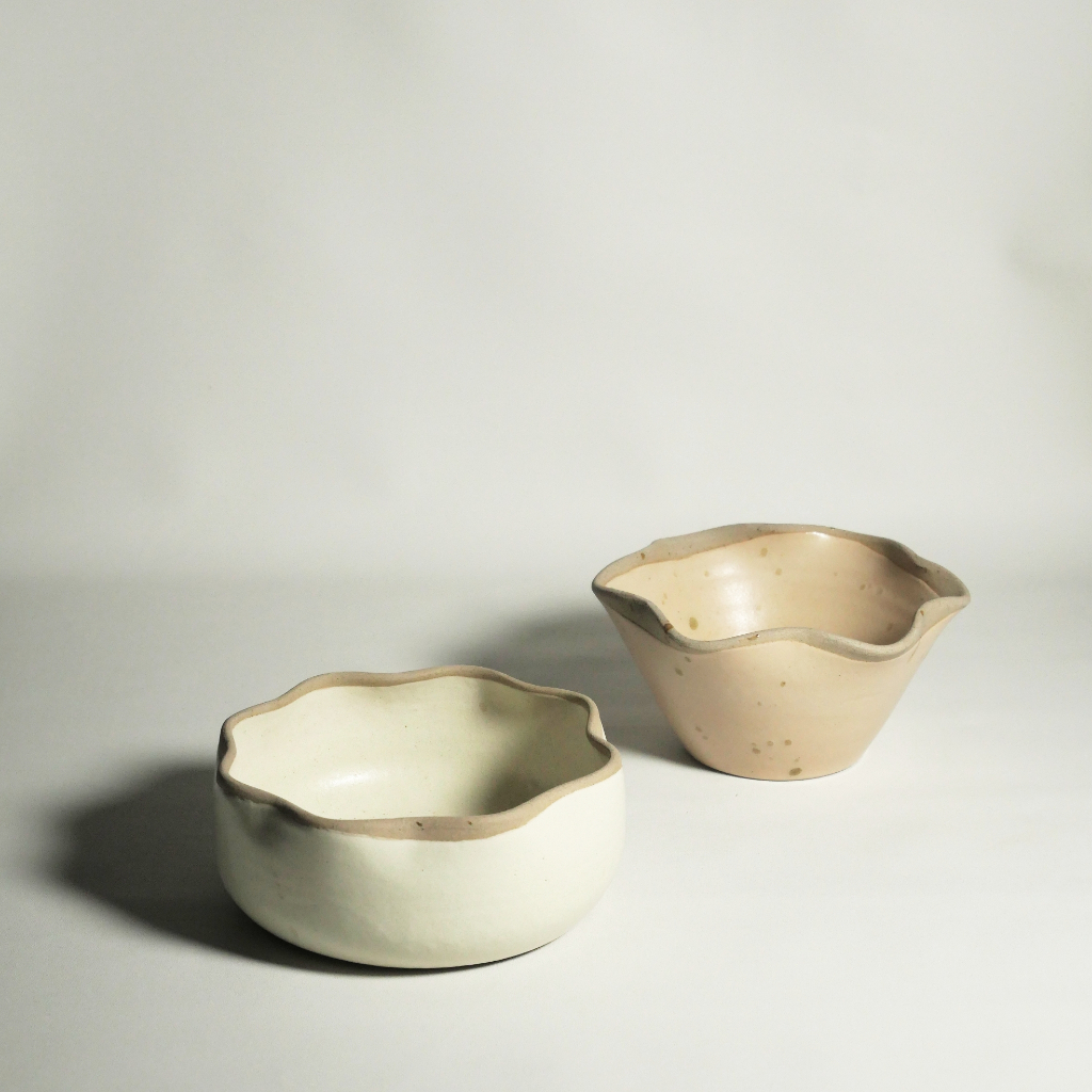 Kaloka Pottery - ชุดชาม 2 ชิ้น - Twinkle Ivory & Nougat ไซซ์ S | Shopee ...