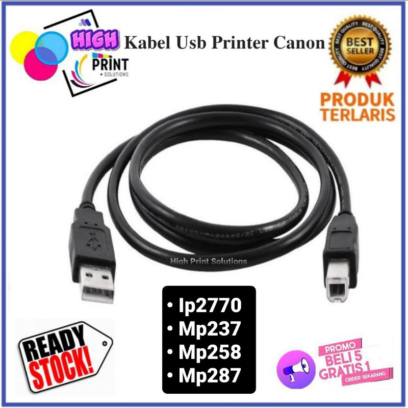สายเคเบิ้ล Usb สําหรับเครื่องพิมพ์ Canon Ip2770 Mp237 Mp258 Mp287 ...