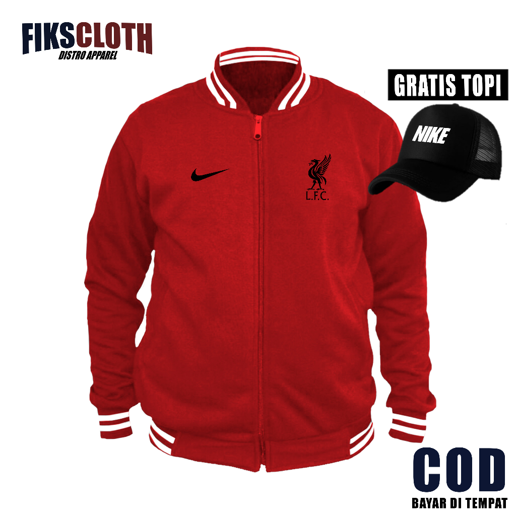 หมวกฟรีฮิต...!!! Liverpool Team Lfc Varsity Baseball jacket Black Motif ...
