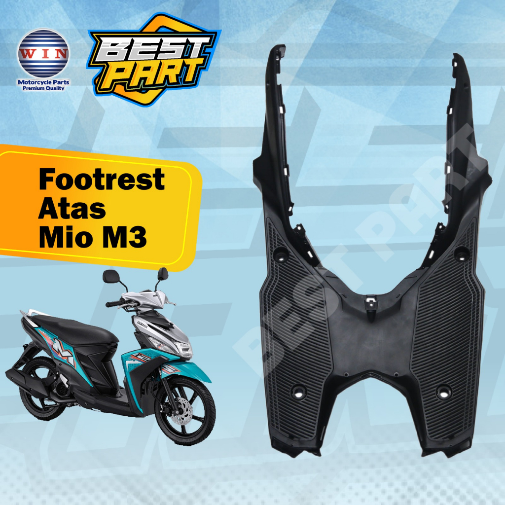 ที่วางเท้าบนดาดฟ้าชั้นบนสุด ดาดฟ้าบนของ Mio M3 เป็นแบรนด์ WIN ที่วาง ...