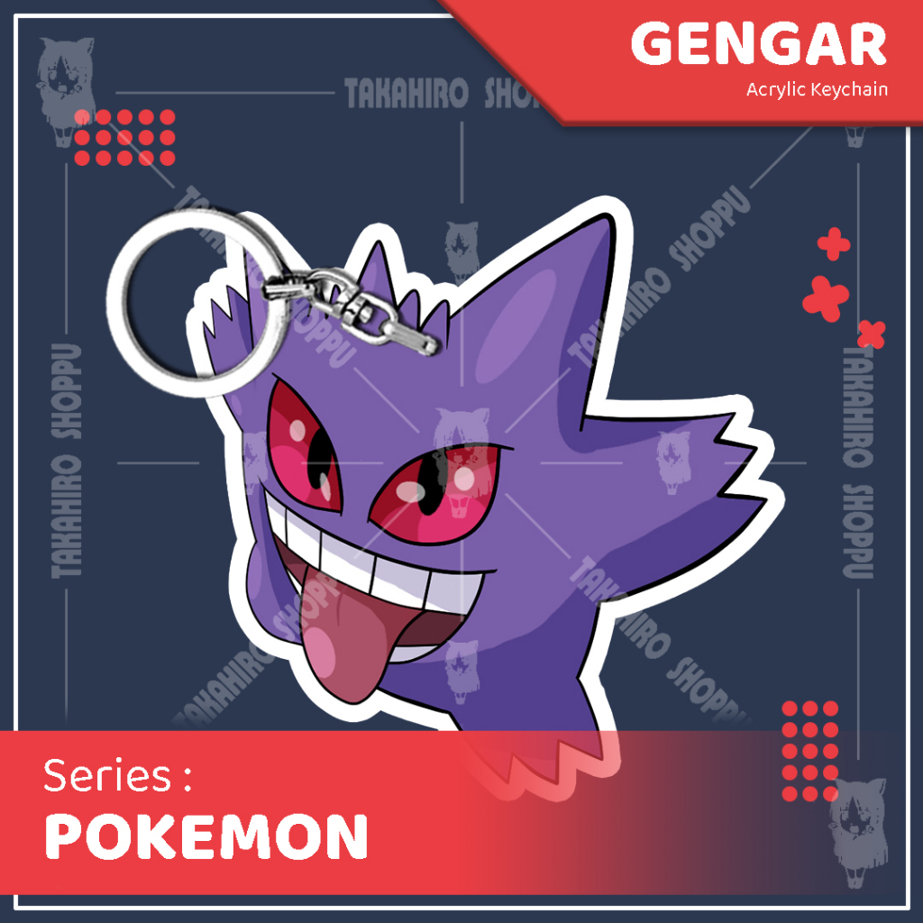 Gantungan Pokemon GENGAR CHIBI พวงกุญแจอะคริลิค/พวงกุญแจ | Shopee Thailand