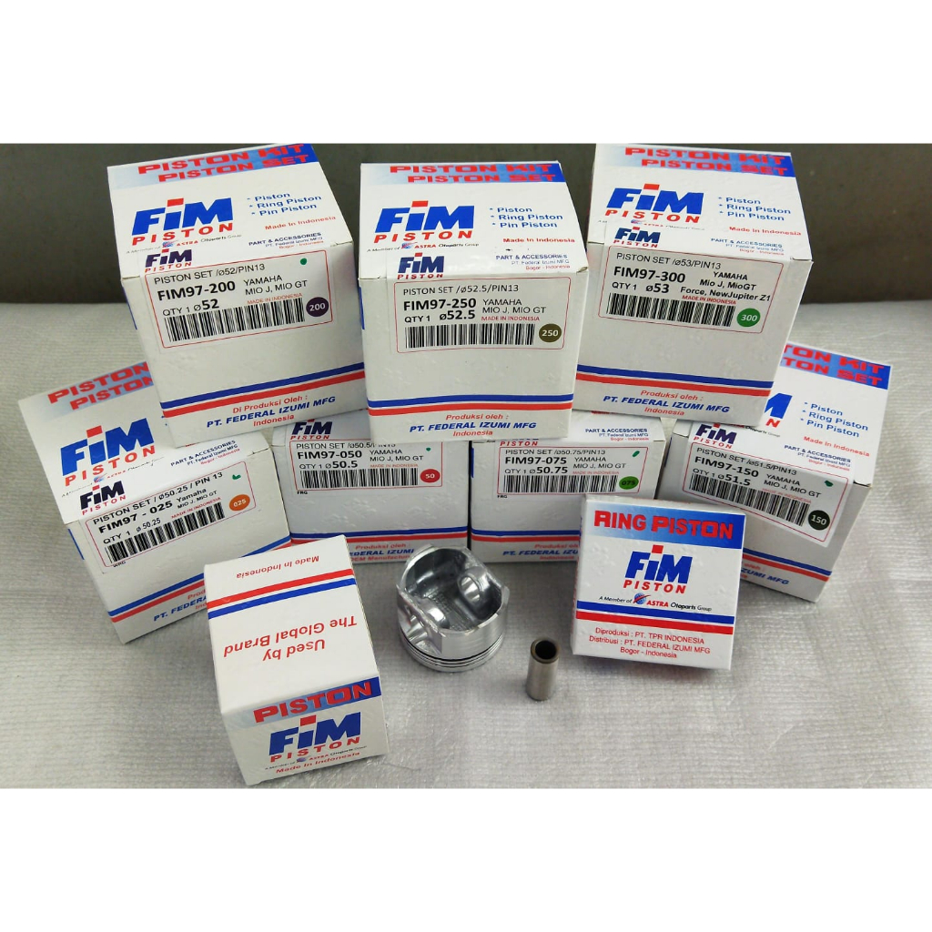 ลูกสูบ FIM PISTON SET MIO J/MIO GT/FORCE 1/NEW JUPITER Z1 Standard PIN ...