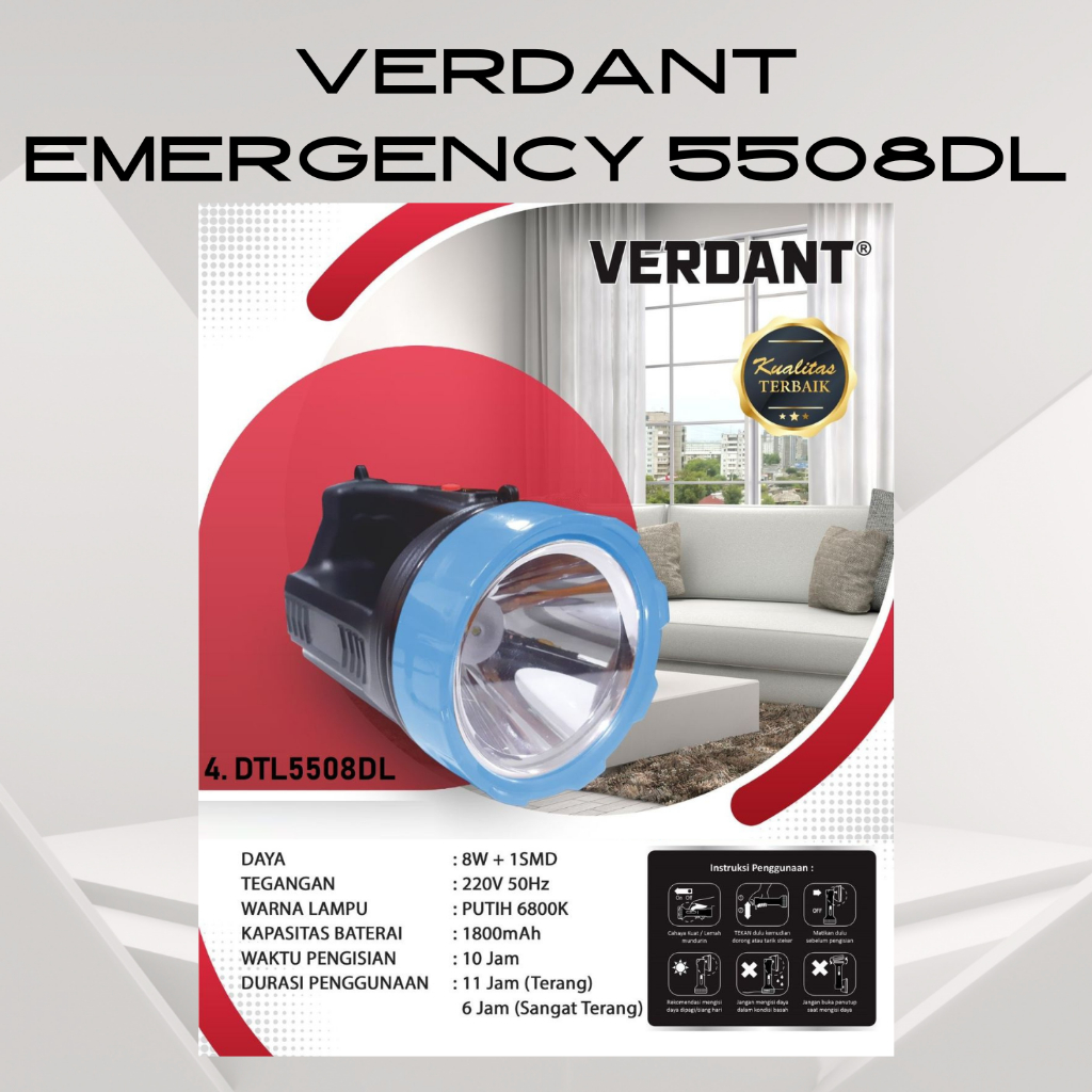 ไฟฉายส่องสว่าง EMERGENCY TORCH LIGHT DTL5508DL / DTL 5508 DL | Shopee ...