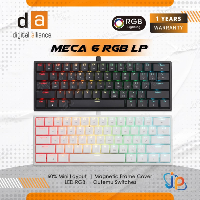 Digital Alliance Meca 6 RGB Low Profile 60% คีย์บอร์ดเกมมิ่งแบบกลไก | Shopee Thailand