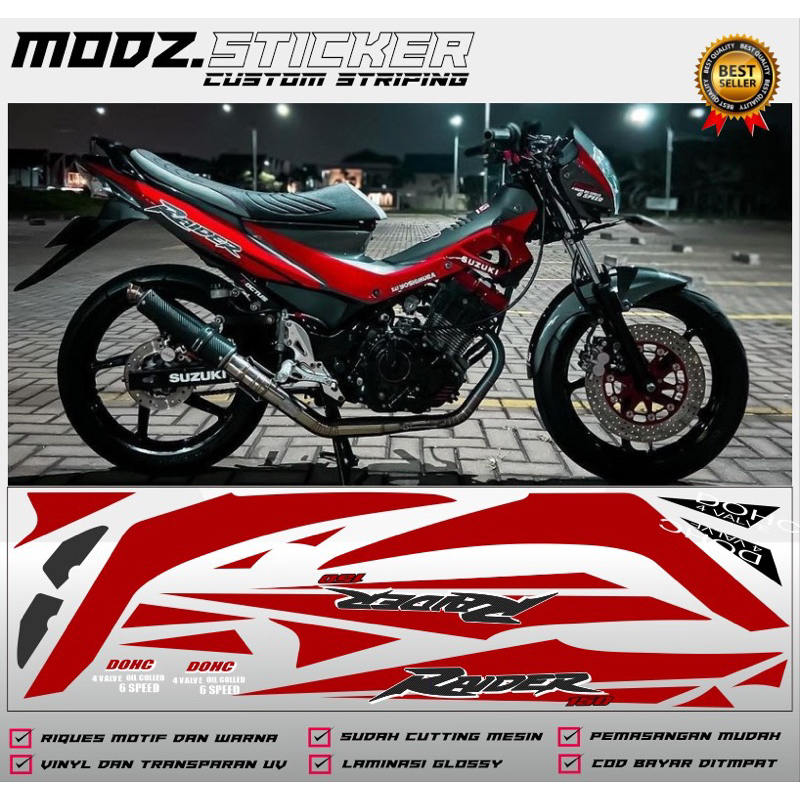 สติ๊กเกอร์แถบ Suzuki Satria fu CBU YOSHIMURA | Shopee Thailand