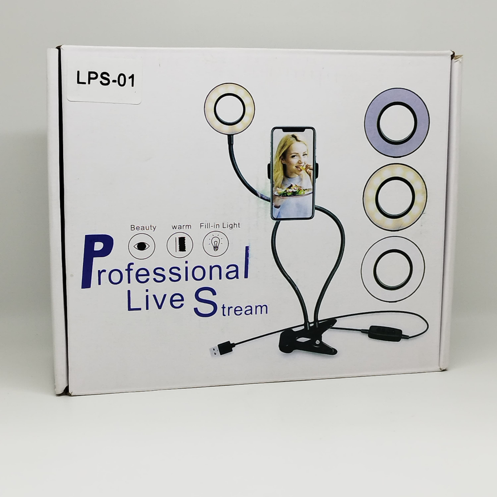 2in1 คลิปแหวนไฟตั้งโต๊ะ Hp LPS-01 แบบมืออาชีพ สําหรับไลฟ์สด | Shopee ...