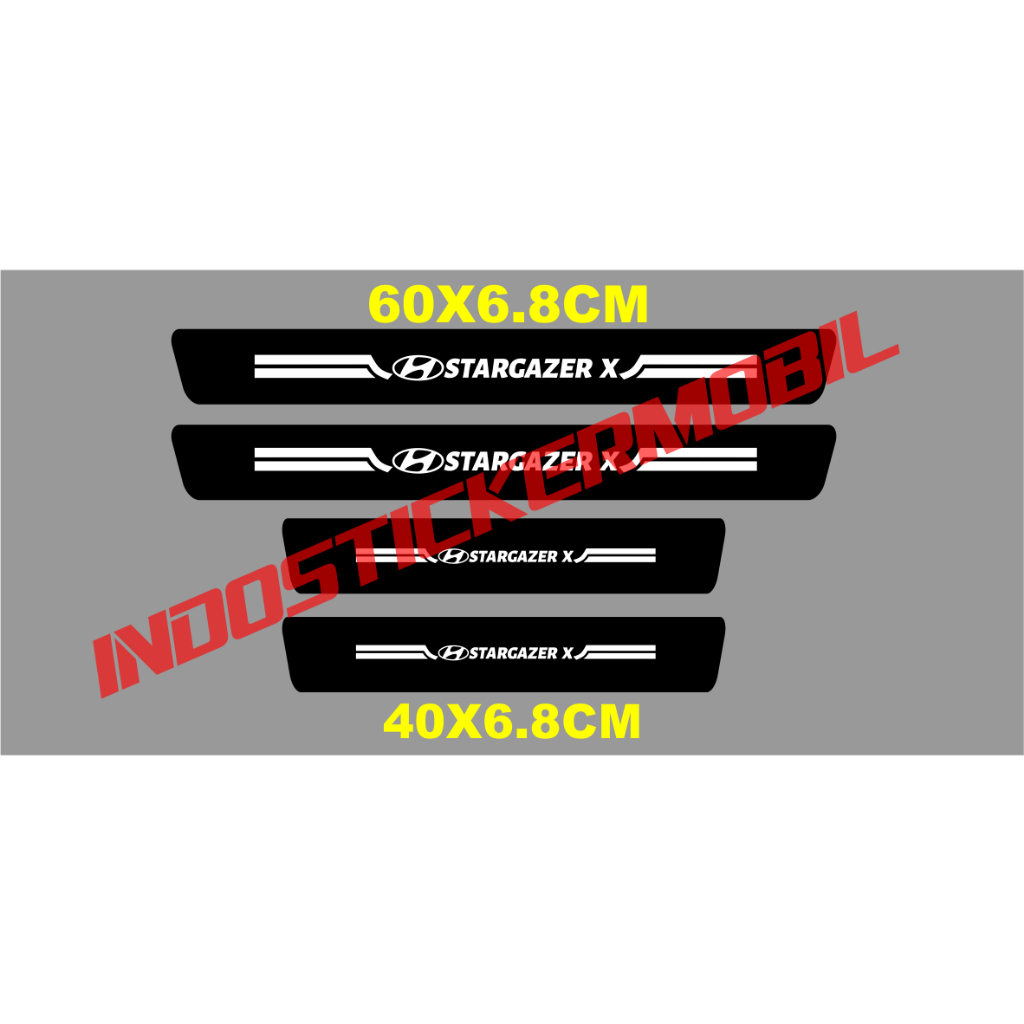 สติกเกอร์คาร์บอน STARGAZER X STICKER SILL PLATE CARBON Step BUMPER Car ...