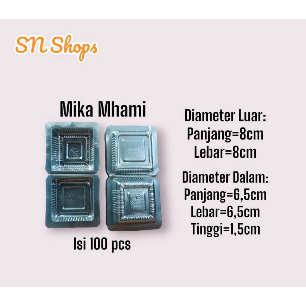 Mhamy Mika Mika 6A Clear @100 ชิ้น Mica บรรจุภัณฑ์เค้กใส 6/ เค้กไมกา ...