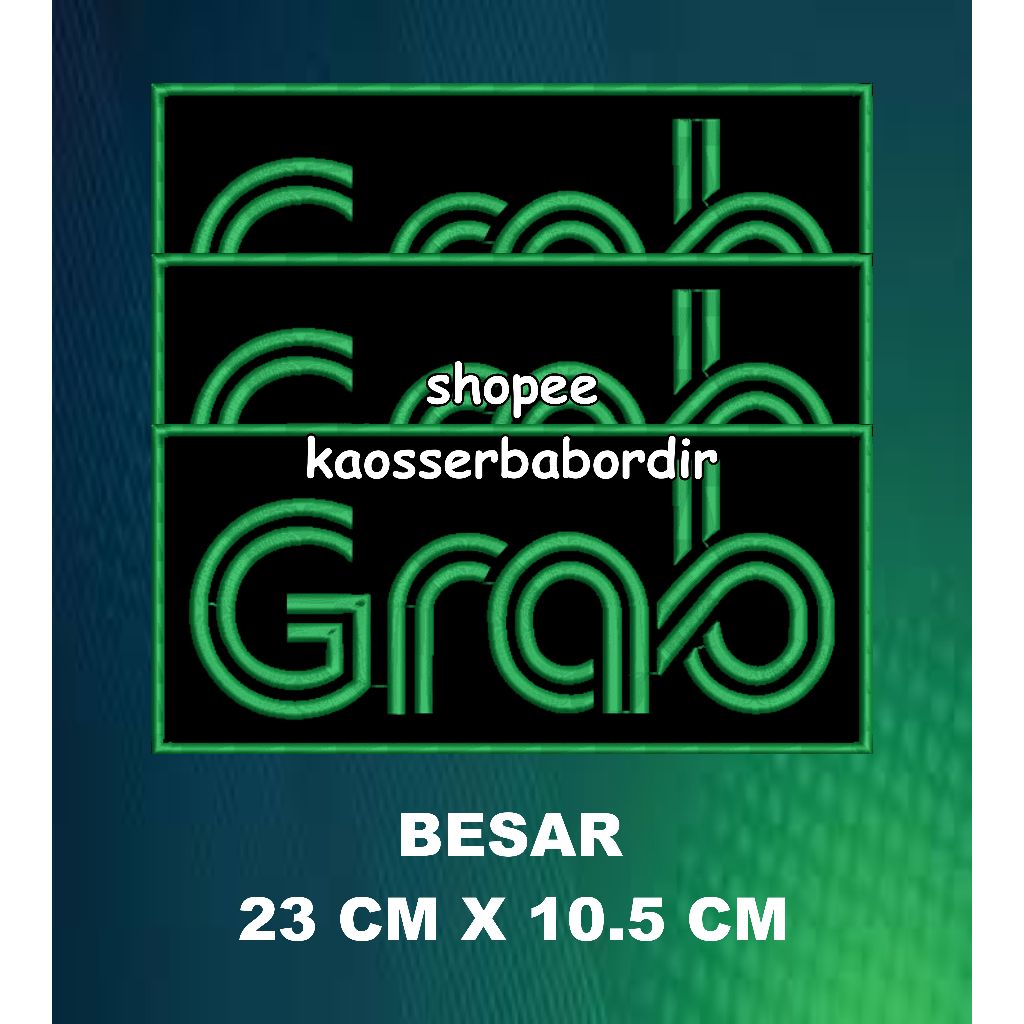 Grab Emblem 1 Complete Package คอมพิวเตอร์เย็บปักถักร้อยคว้าโลโก้ ...