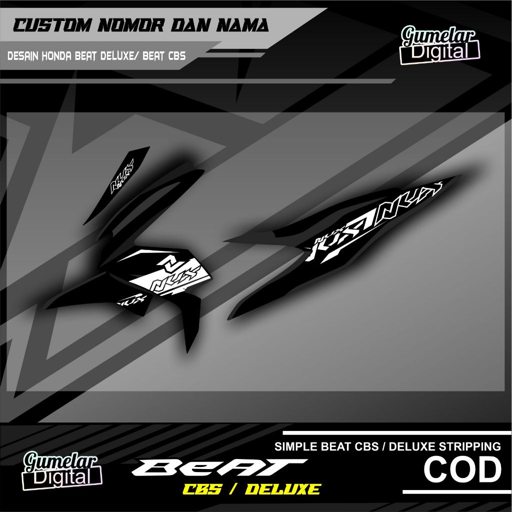 Striping HONDA BEAT DELUXE BEAT STREET NUX NUW แบบเรียบง่าย | Shopee ...