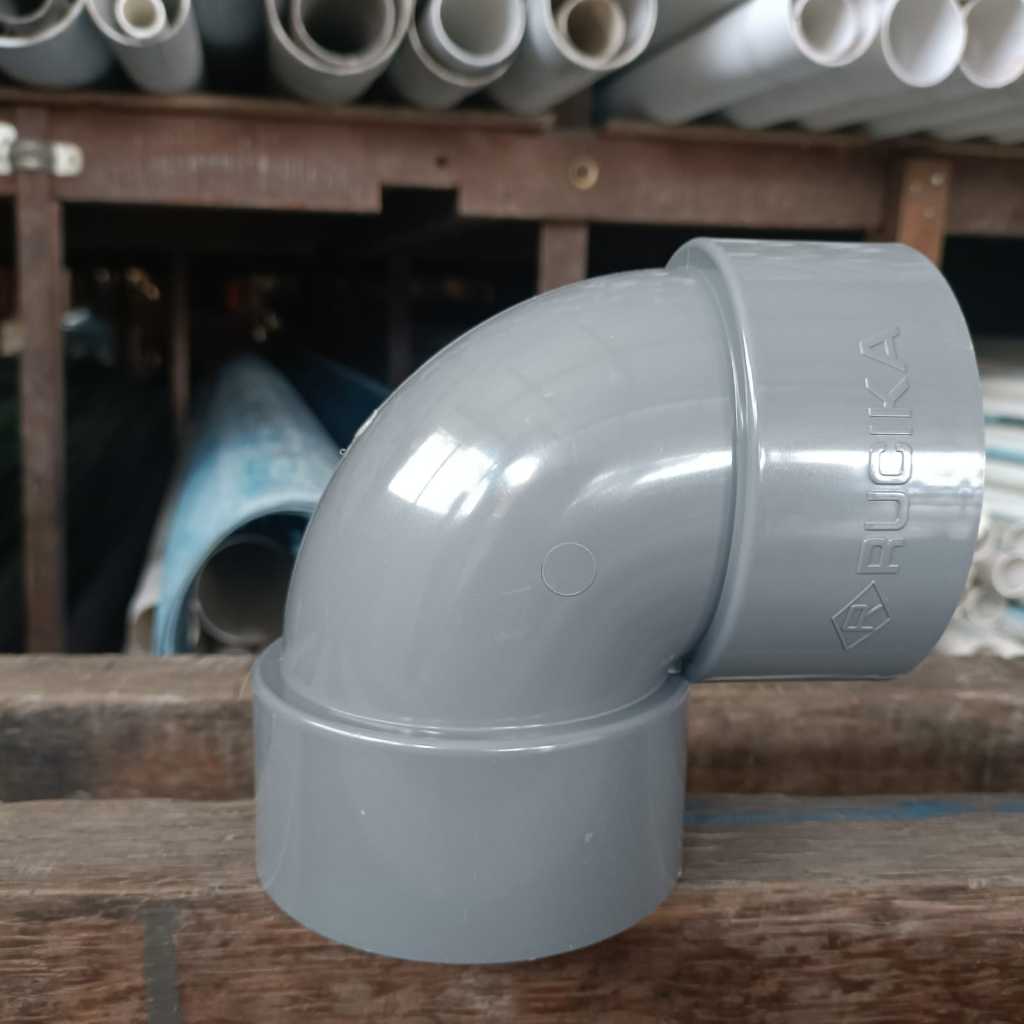 Keni Elbow Rucika 3" Inch D / PVC PIPE FITTINGS / Knie / Knee / L ...