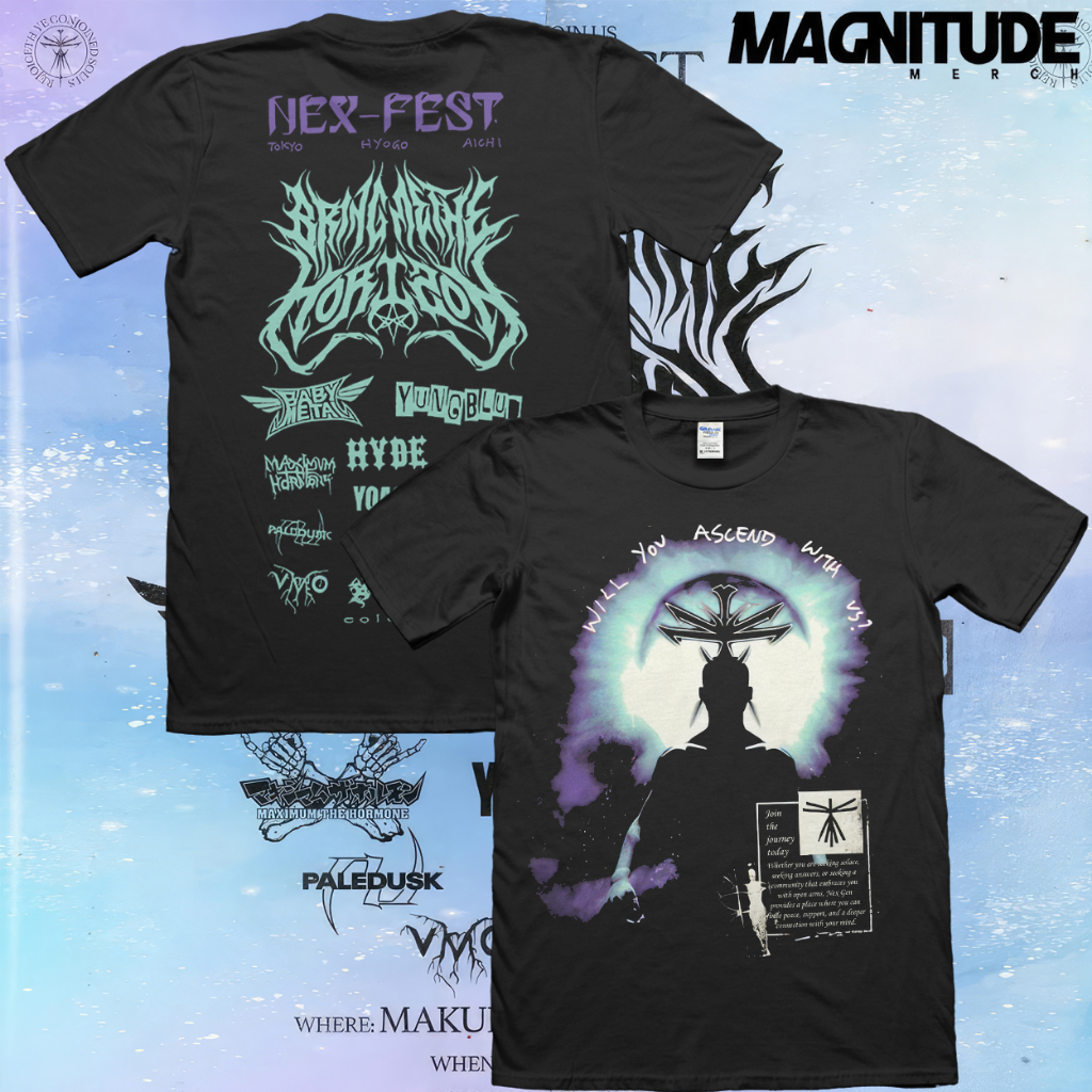 เสื้อยืด พิมพ์ลาย BMTH Japan Tour 2023 Nex Fest Japan Tour 2023 สําหรับ ...