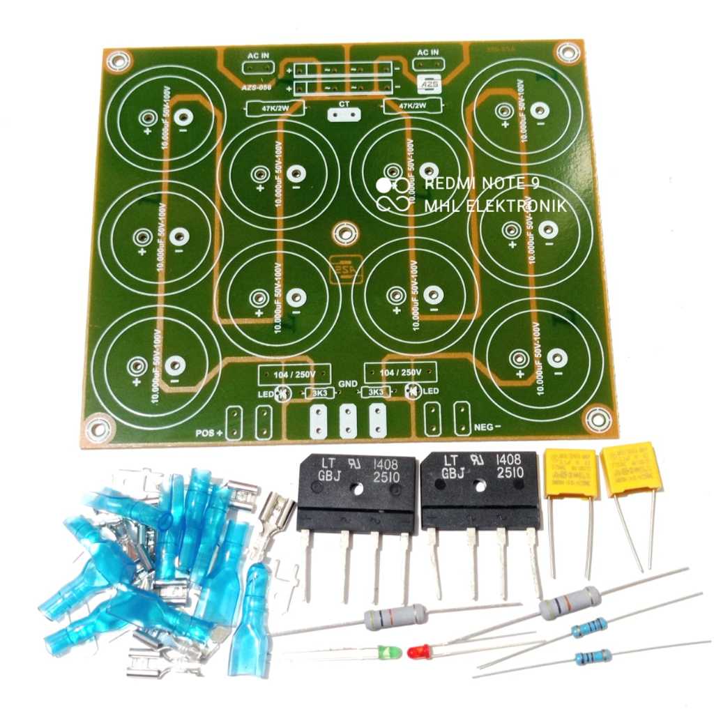 Psu 10 Elco Class AB และ B Plus PCB PACKAGE ส่วนประกอบที่สมบูรณ์ ...