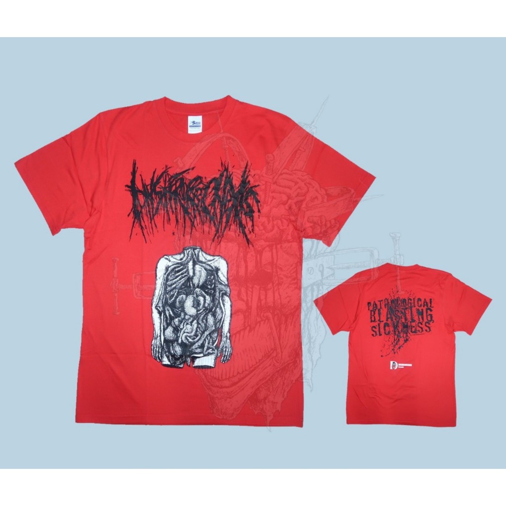 เสื้อยืด HYSTERORRHEXIS ของแท้ - Pathological Blasting Sickness สีแดง ...