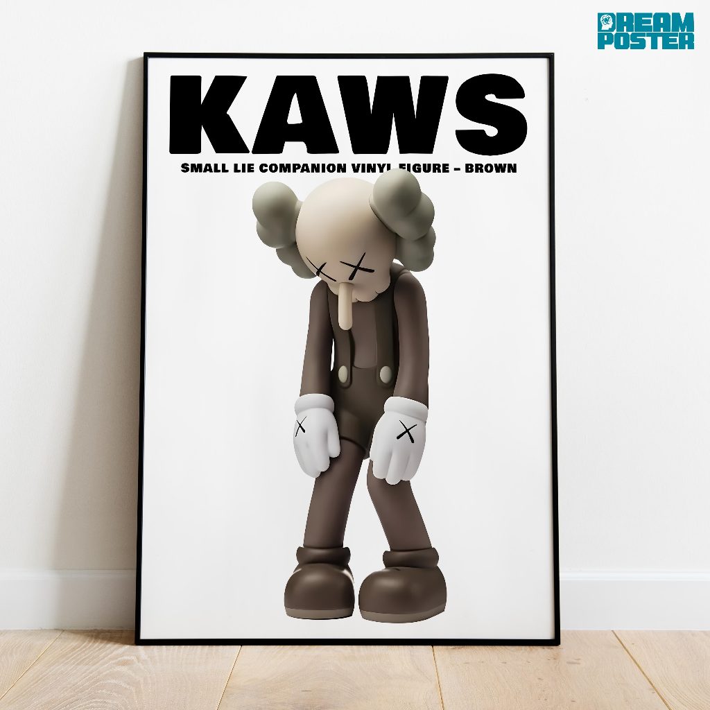 Kaws Hypebeast Poster - ฟิกเกอร์ไวนิลคู่หูโกหกขนาดเล็ก Frameblock ...