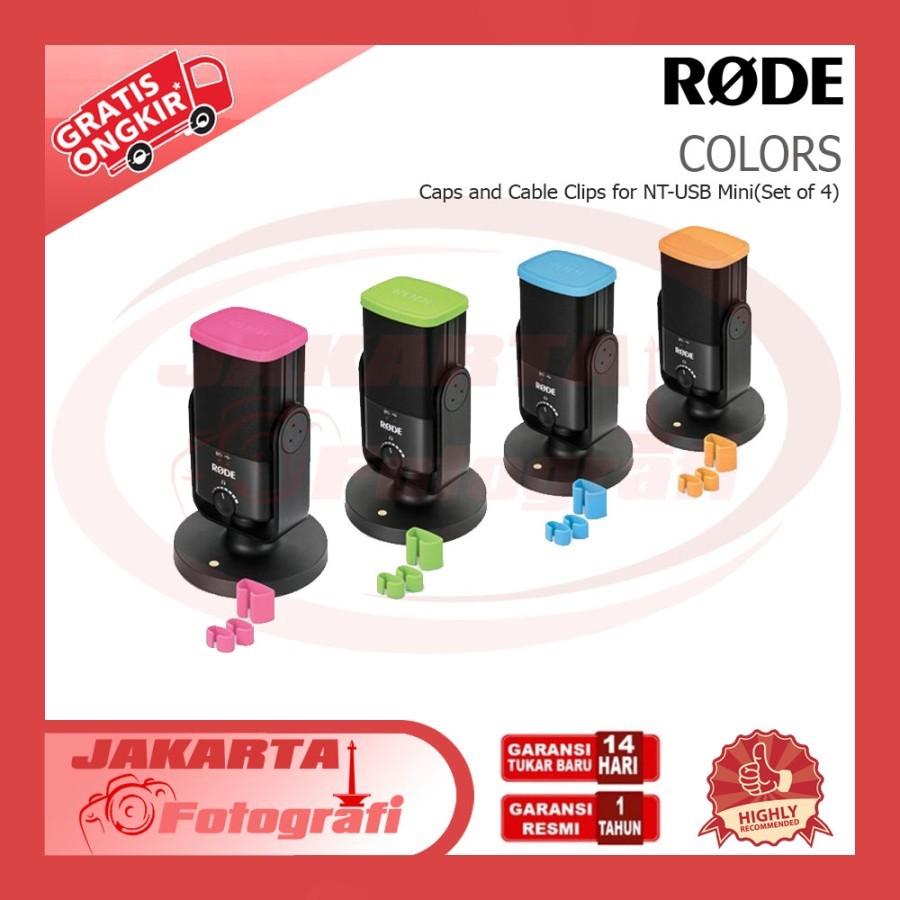 Rode COLORS คลิปหนีบฝารหัสสีและสายเคเบิลสําหรับ NT-USB Mini(ชุด 4 ชิ้น ...