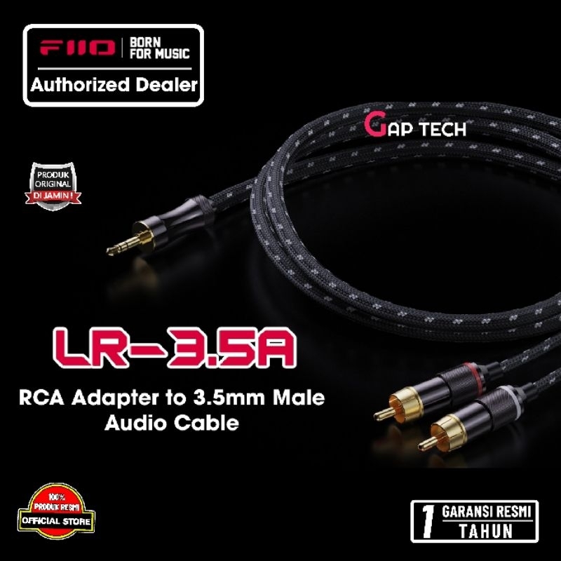 Fiio LR-3.5A/LR 3.5A/LR35A RCA อะแดปเตอร์แปลงสายเคเบิ้ลเสียง ตัวผู้ เป็น 3.5 มม. | Shopee Thailand