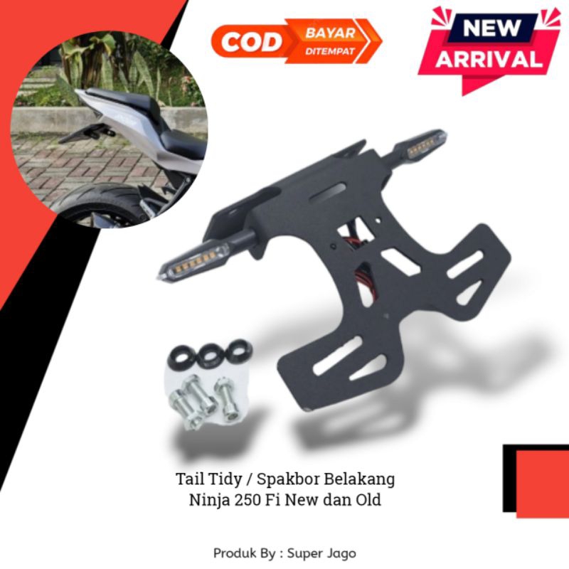 Tail Tidy บังโคลนหลัง Ninja 250 Fi ที่วางแผ่นหมายเลขสปอร์ตใหม่และเก่า ...