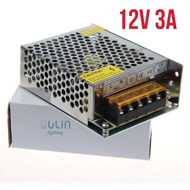 แหล่งจ่ายไฟ 12V 3A 3 ampere 12V led strip travo อะแดปเตอร์สลับ ac to dc ...