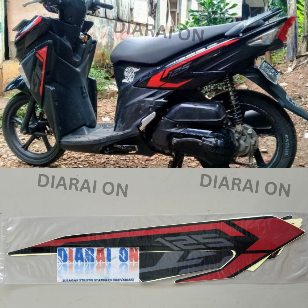Merah HITAM Yamaha Mio Soul GT 2015 สติกเกอร์ลอกลาย สีดํา แดง | Shopee ...