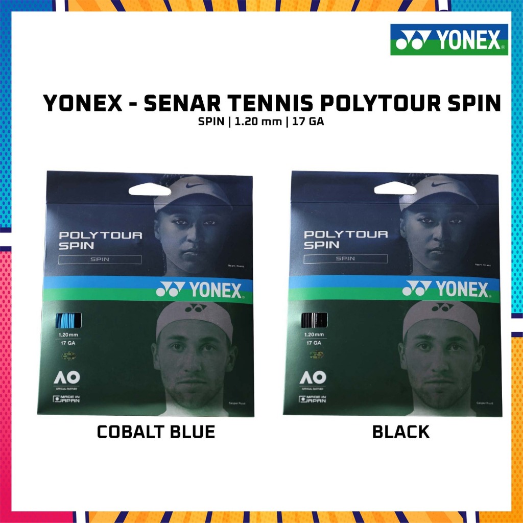Yonex POLYTOUR SPIN 120 17 สายไม้เทนนิส ผลิตในญี่ปุ่น | Shopee Thailand