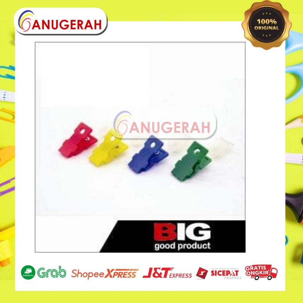 คลิปหนีบบัตรประจําตัวขนาดใหญ่ 4001 KEPLEK/สี (โหล) | Shopee Thailand