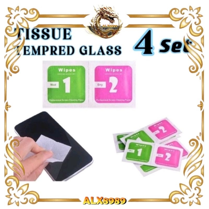 Layer (PER4SET / 4 ชิ้น) TEMPERED GLASS WIPES HP SCREEN CLEANER ฟิล์ม ...