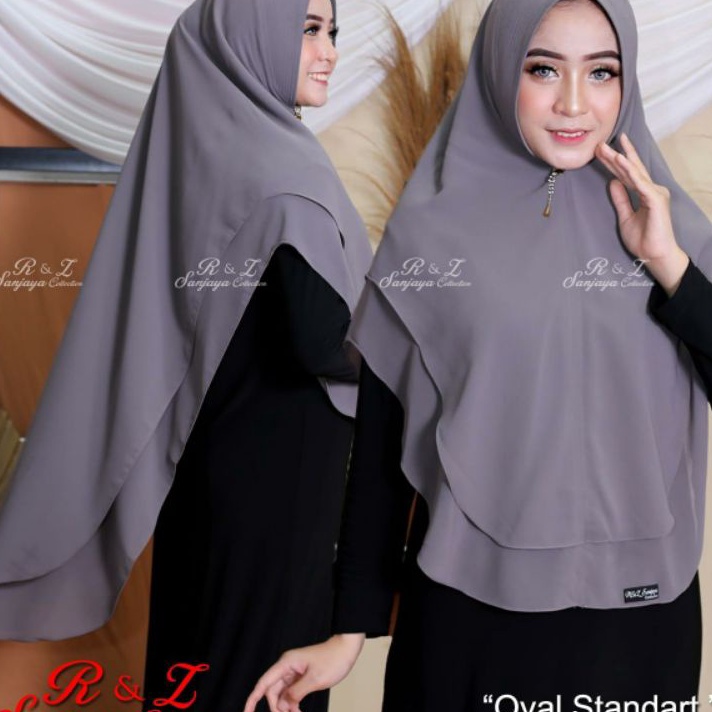 Sabrina JUMBOHIJAB KHIMAR OVAL Standard Instant KHIMAR 2 ชั้น | Shopee ...