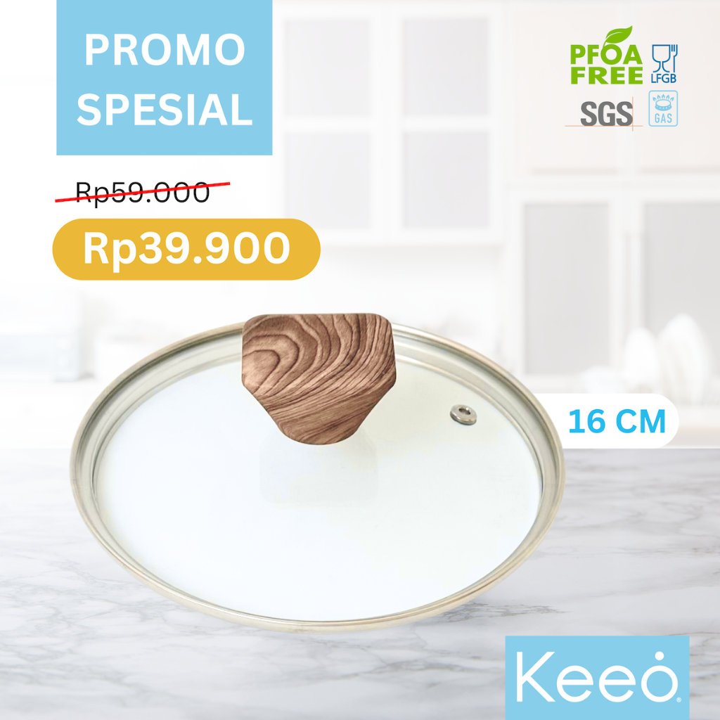 กระทะฝาแก้ว Keeo 16 ซม. (กระทะซอส & กระทะทอด) | Shopee Thailand