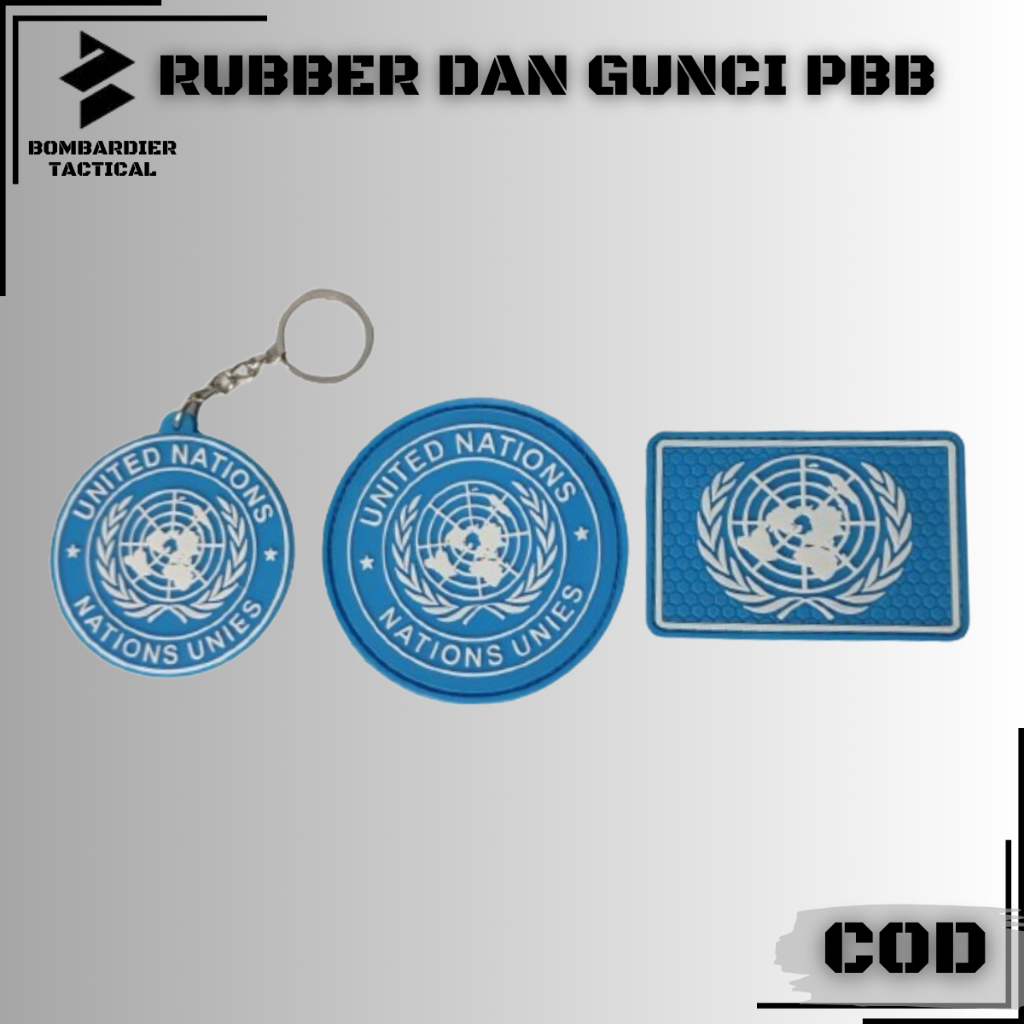 PBB/UN Pacth Rubber and Gunci Logo Velcro Rubber Patch | Shopee Thailand