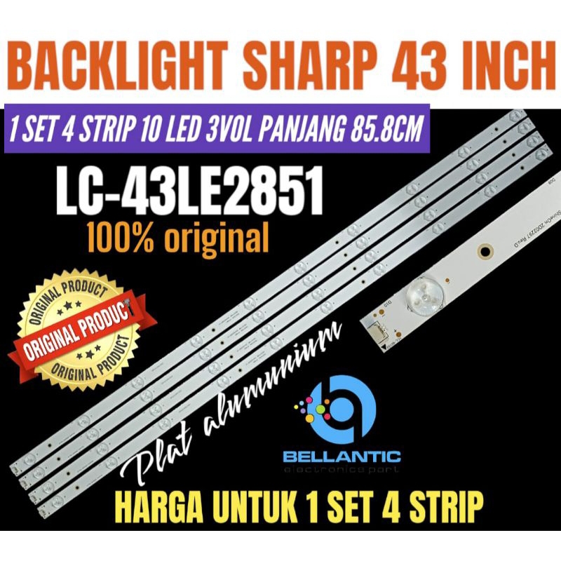 Sharp 43 นิ้ว LED LCD TV BACKLIGHT LC-43LE2851 SHARP 43 นิ้ว TV BACKLIGHT | Shopee Thailand