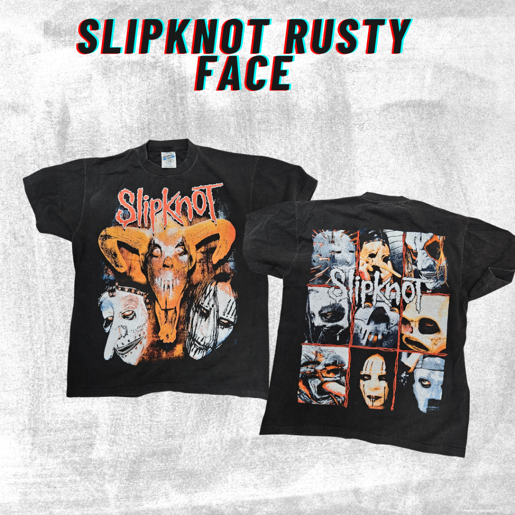 เสื ้ อยืด SLIPKNOT RUSTY FACE Tag BOOTLEG TEES OVP | Shopee Thailand