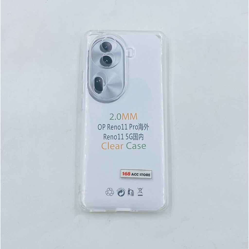 เคส Oppo Reno 11 5g 11 pro 11F f25 pro Case Clear Clear 2.0mm | Shopee Thailand