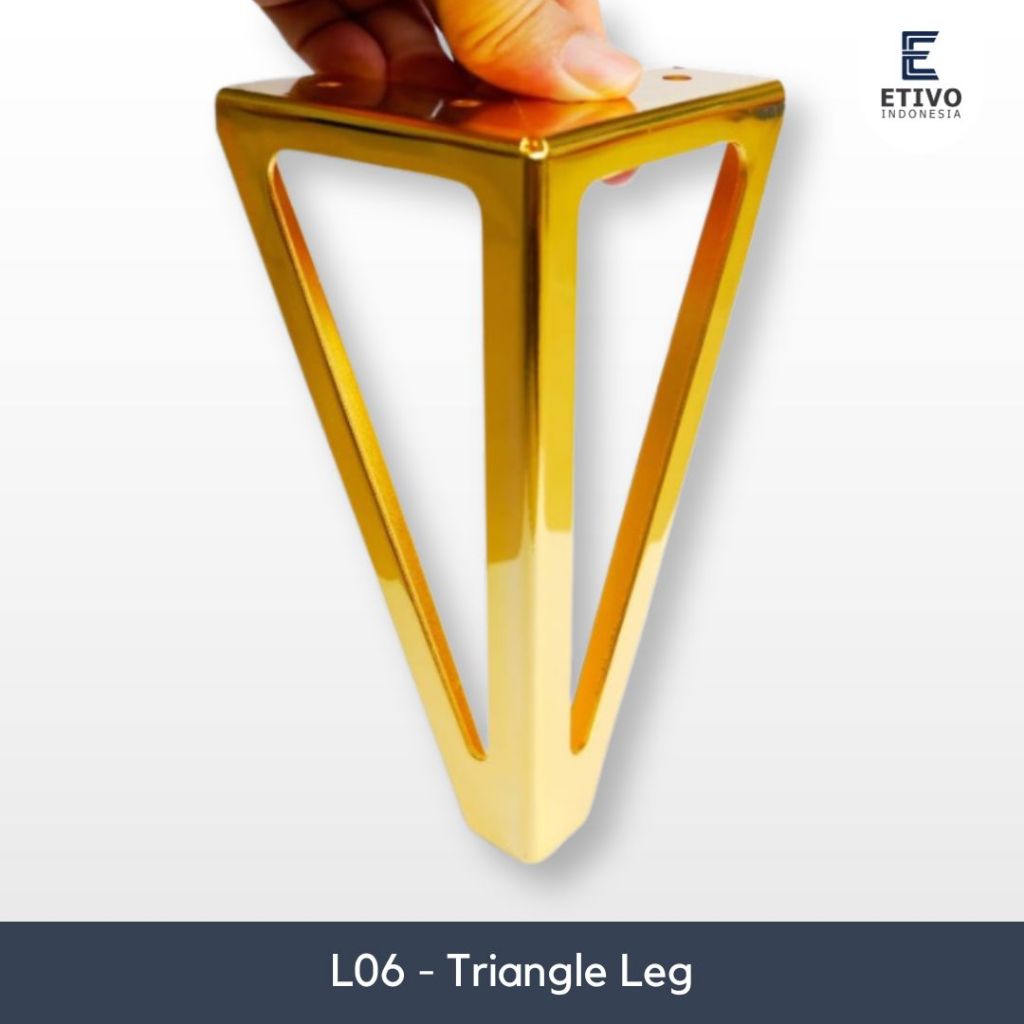 L06 ขาสามเหลี่ยม สีทอง | ขาโต๊ะโซฟาเหล็กสามเหลี่ยมสีทอง | ขาโต๊ะ | Shopee Thailand