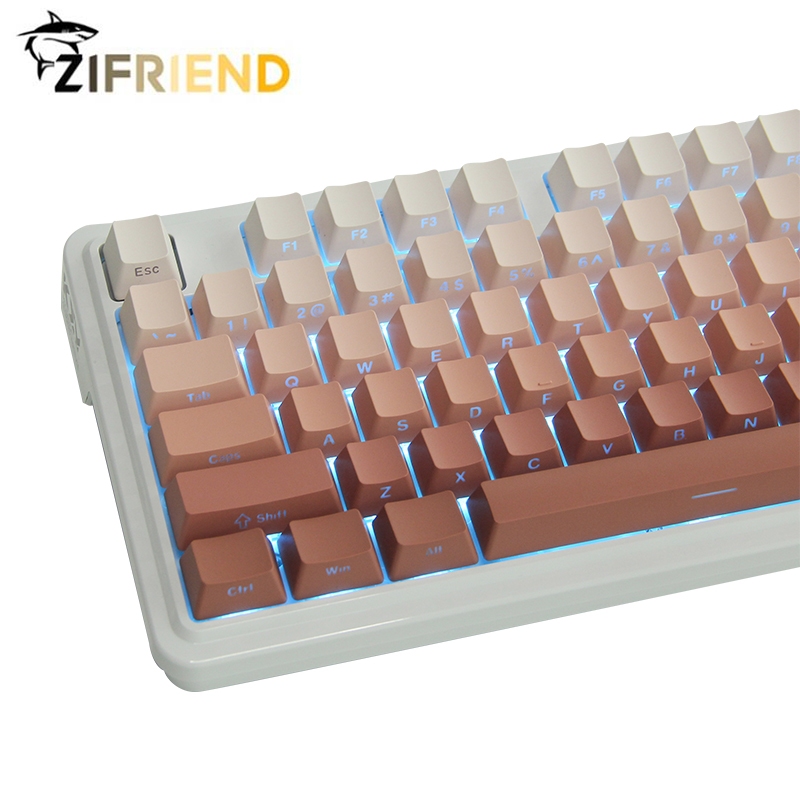 Zifriend Gradient Keycaps 132keys PBT OEM Dye-sub Side Fon Light ...