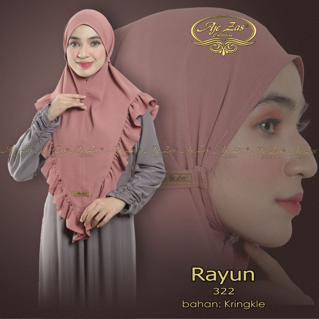 Aje ZAS -Daily Hijab RAYUN Non Pet Matt Crinkle Airflow | Shopee Thailand