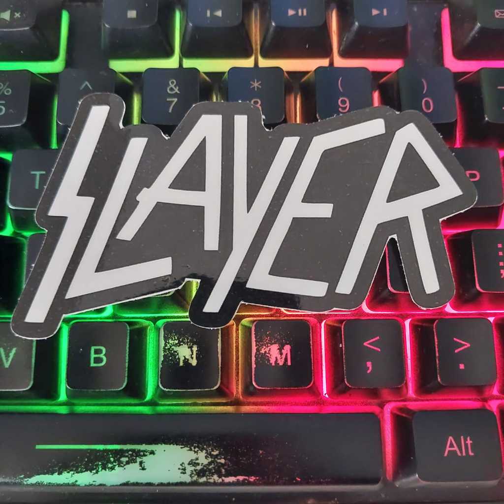 SLAYER LOGO - CUTTING STICKER / DEATH STICKER / BLACK / THRASH / POWER ...