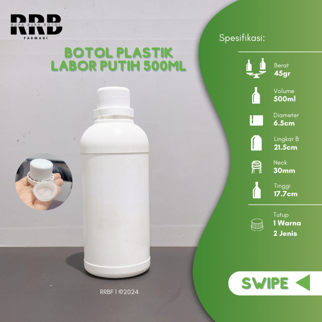 PUTIH AGRO LABOR BOTTLE 500ML MILK WHITE ขวด HDPE | Shopee Thailand