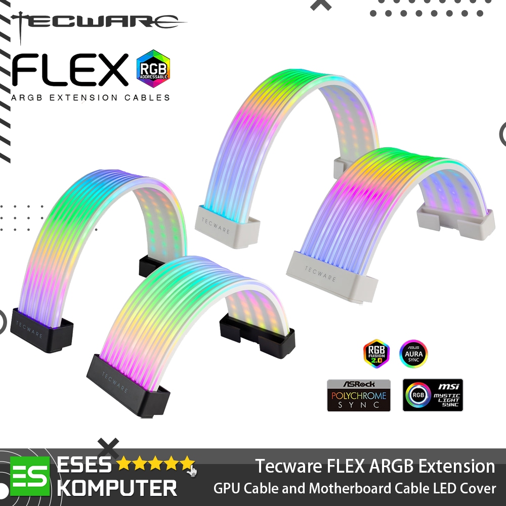 TECWARE Flex RGB Light Strip Set สําหรับสายต่อ PSU | สายเคเบิล GPU และ ...